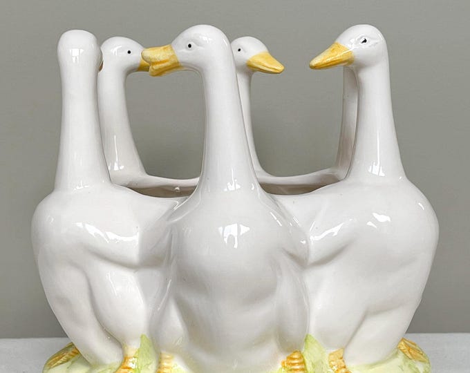 Vintage 60/70’s Gaggle of Geese. Goose. Planter. Plant Pot. Vase. - Etsy