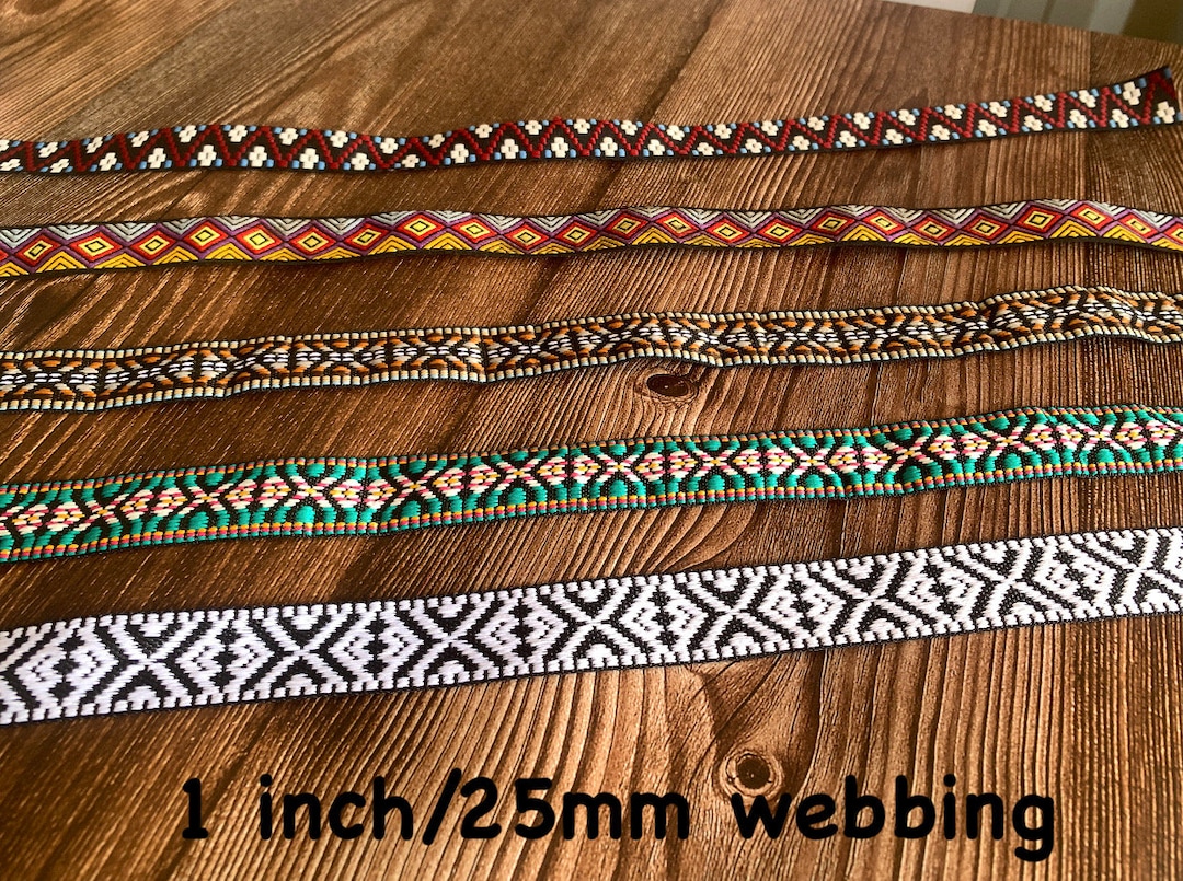 2.5cm/1 Inch Patterned Webbing, Pattern C - A3 - Etsy