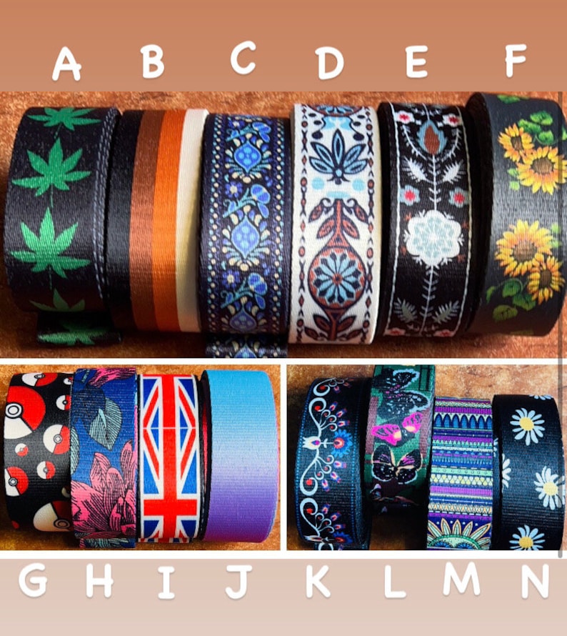 3m of Printed Webbing,38mm/1.5 Inch Patterned Webbing for Tote Bags ...