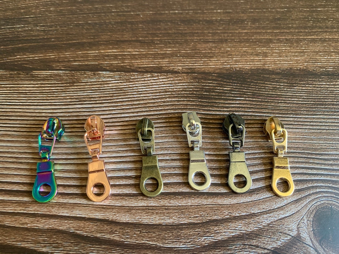 Classic Donut Zipper Sliders, Metal Zipper Slides for Size 5 Nylon ...