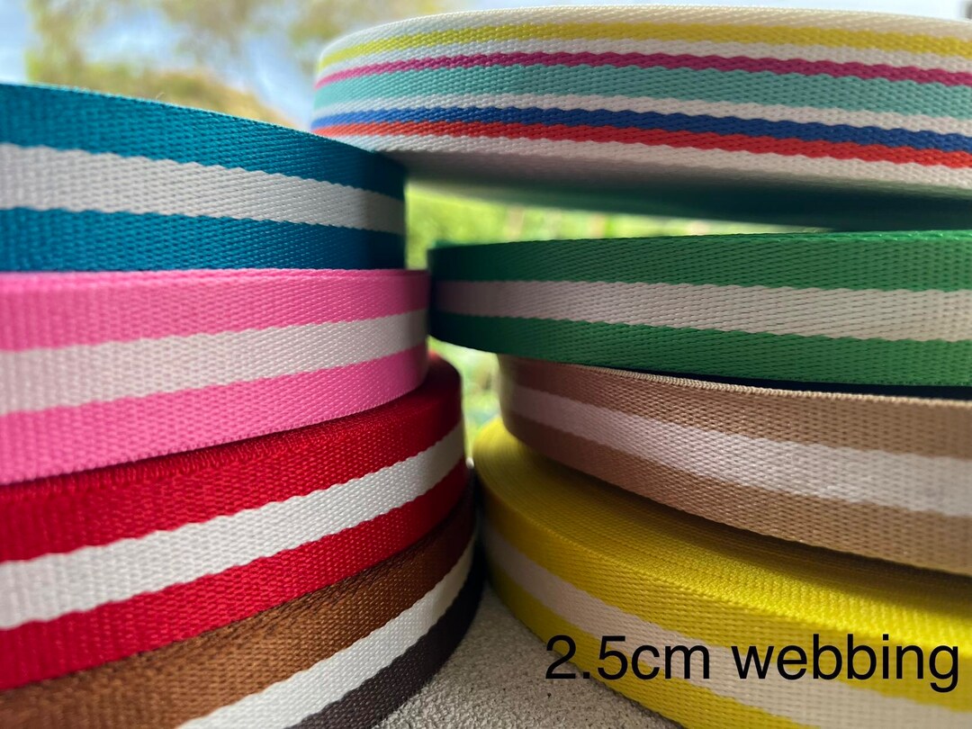 3 Metres of 1 Inch Webbing, Patterned Polyester Webbing, 2.5cm ...