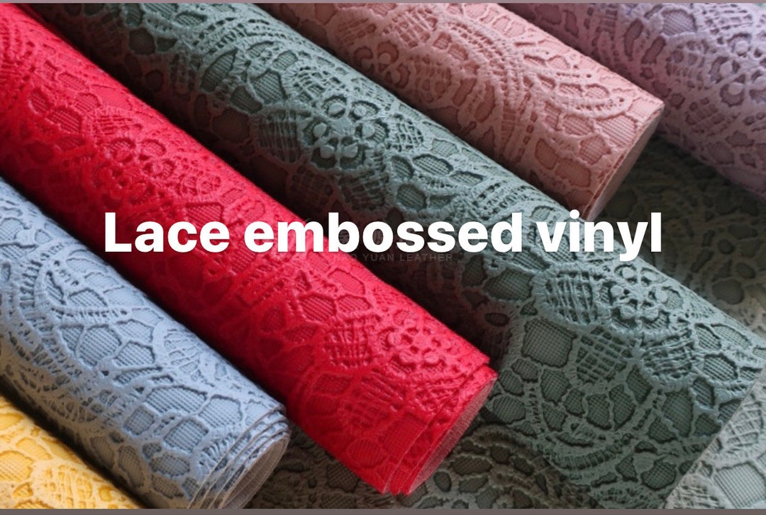 Classic Lace Faux Leather, Embossed Synthetic Leather E5 - Etsy