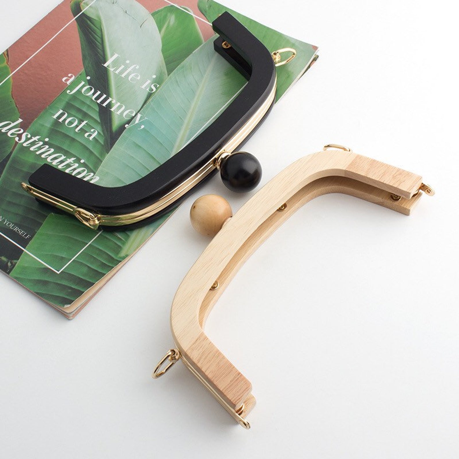 Solid Wooden Clutch Frames Kiss Lock Frames Timber Clutch - Etsy