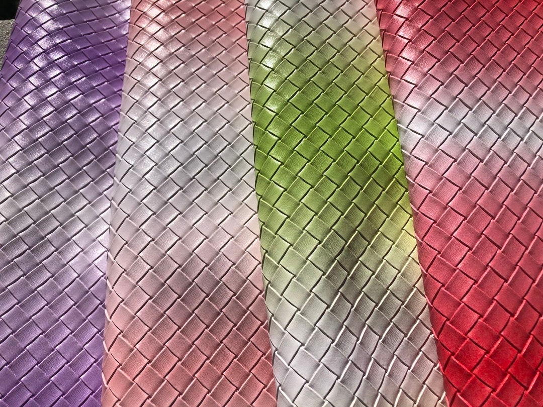 Ombre Basket Weave Vinyl, Textured Faux Leather, Synthetic Leather ...