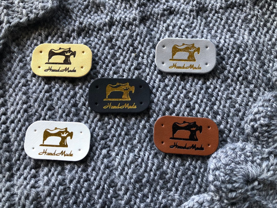 Vintage Sewing Machine Tags, PU Leather Labels for Hand Sewn Goods G2 ...