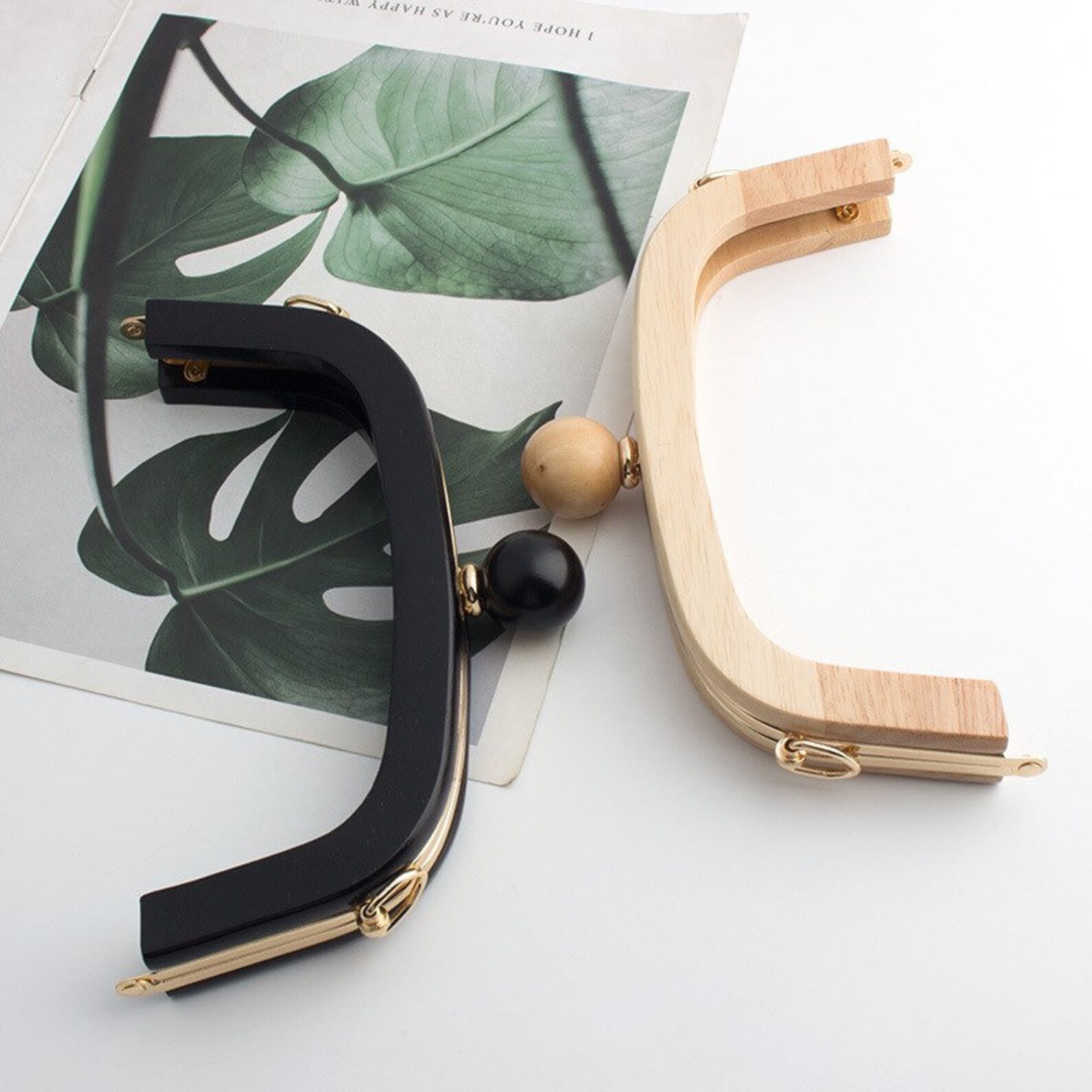 Solid Wooden Clutch Frames Kiss Lock Frames Timber Clutch - Etsy