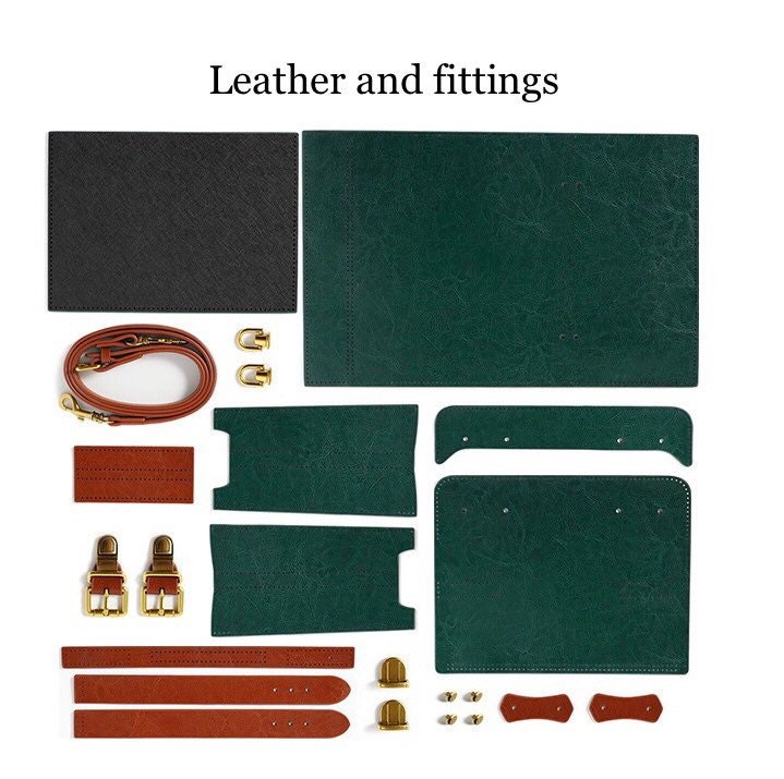 Classic Leather Messenger Bag DIY Kit Vintage Style Crossbody - Etsy