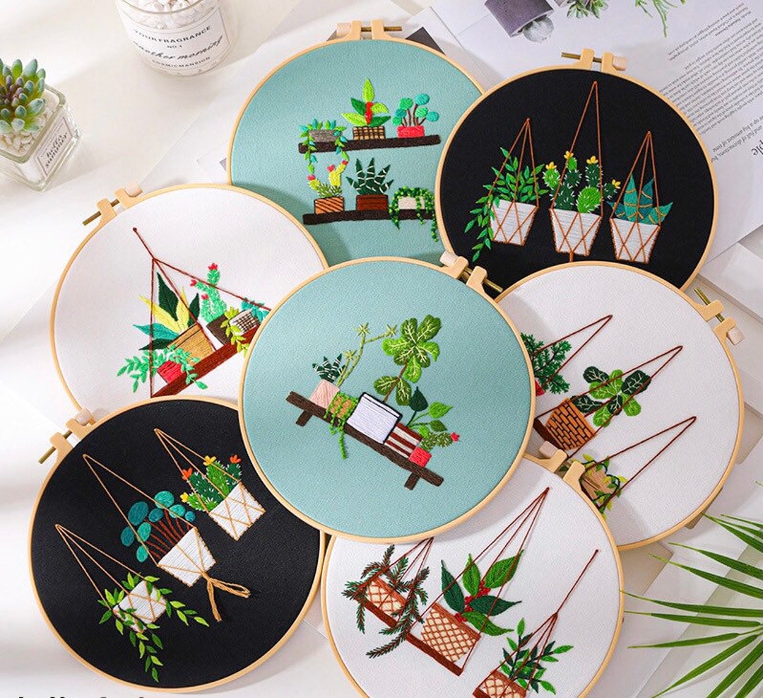 Beautiful Embroidery Kits for Beginners, Easy to Follow Preprinted ...