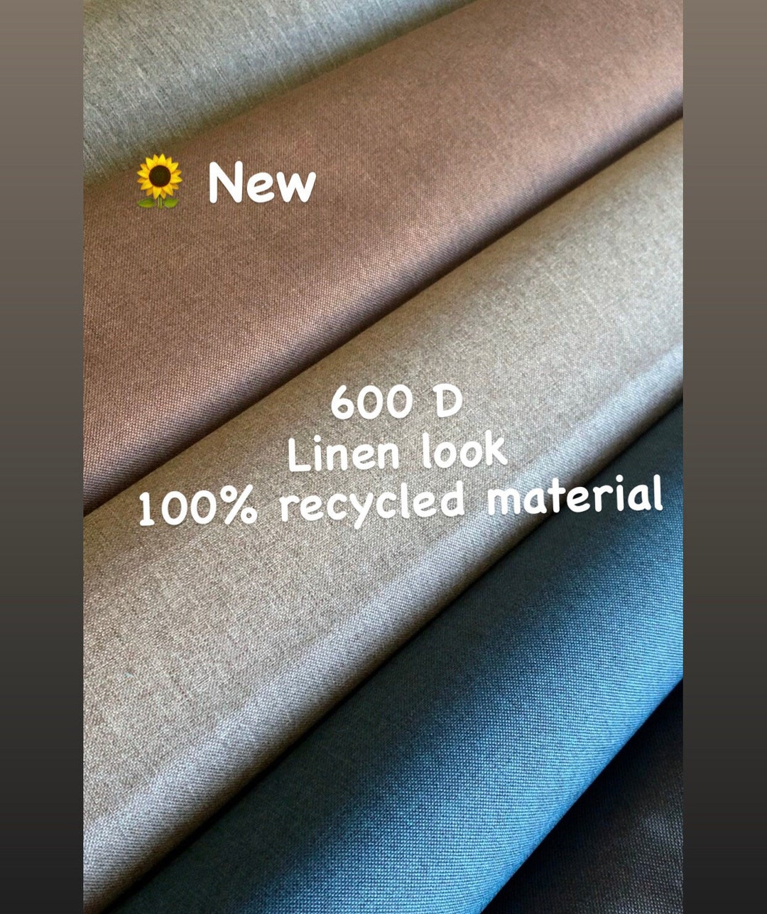 100% Recycled Linen Look Fabric F2 - Etsy