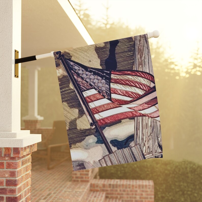 American Flag American Outdoor House Flag Photo Flag - Etsy