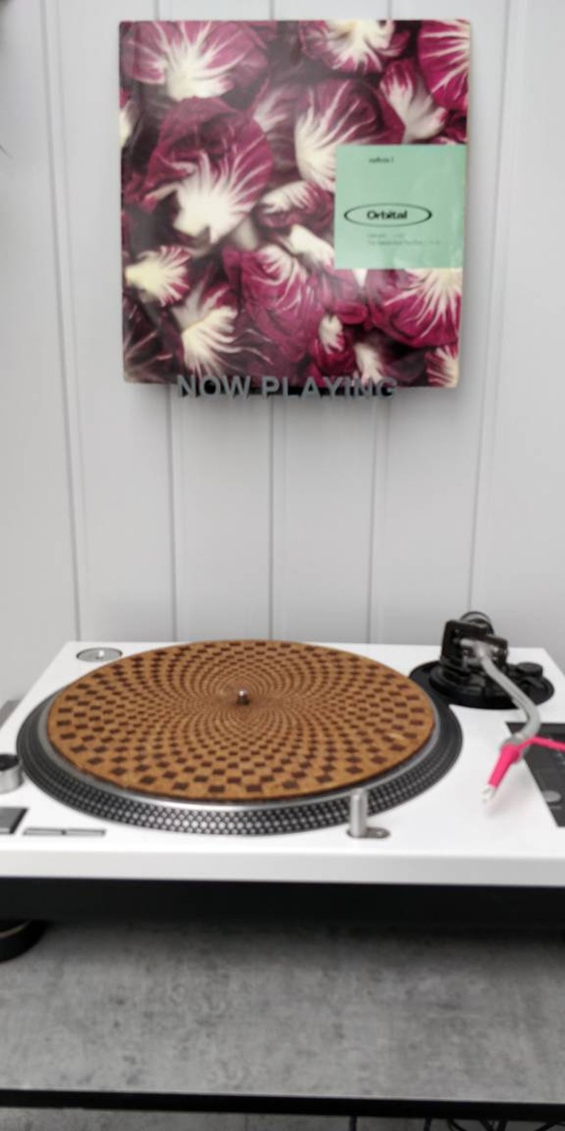 Now playing vinyl lp record player shelf stand display your | Etsy