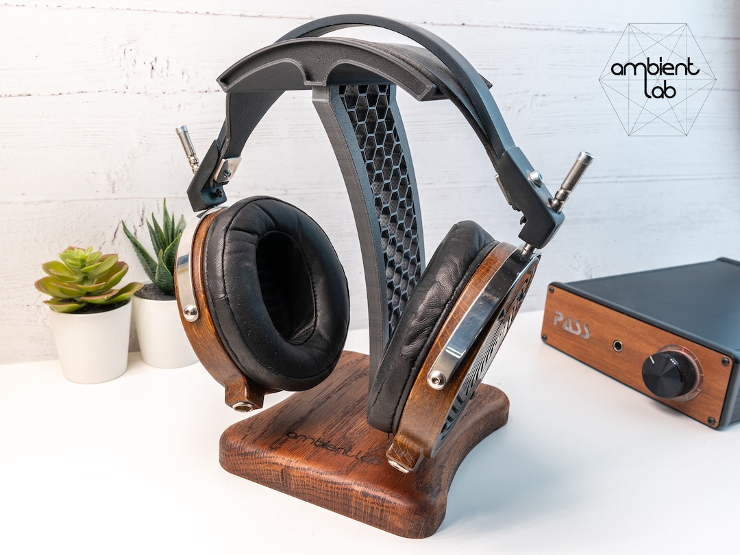 Audiophile Wooden Headphone Stand, Hi Fi Headphones, Gift for Him Her ...