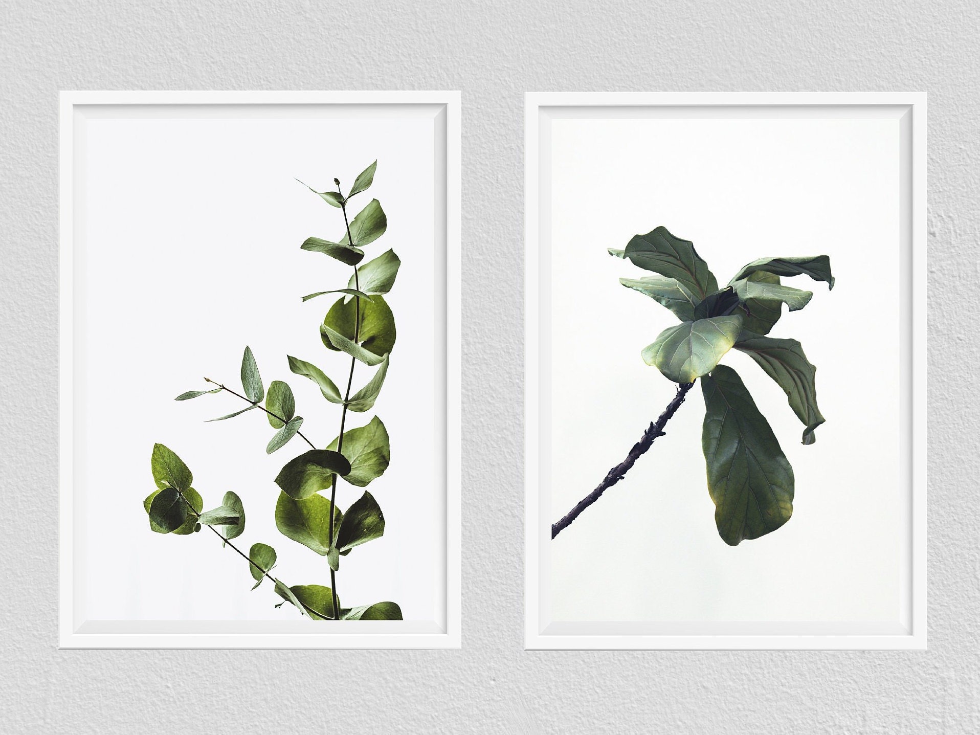 Leaves Poster Set Set Of 2 Prints Botanical Print Tropical | Etsy