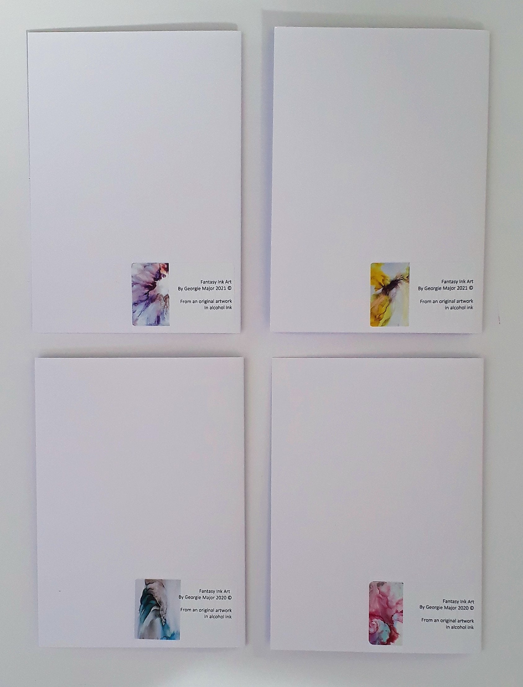 Alcohol Ink Card, Abstract Art Card, Greetings Card Pack, Greetings ...