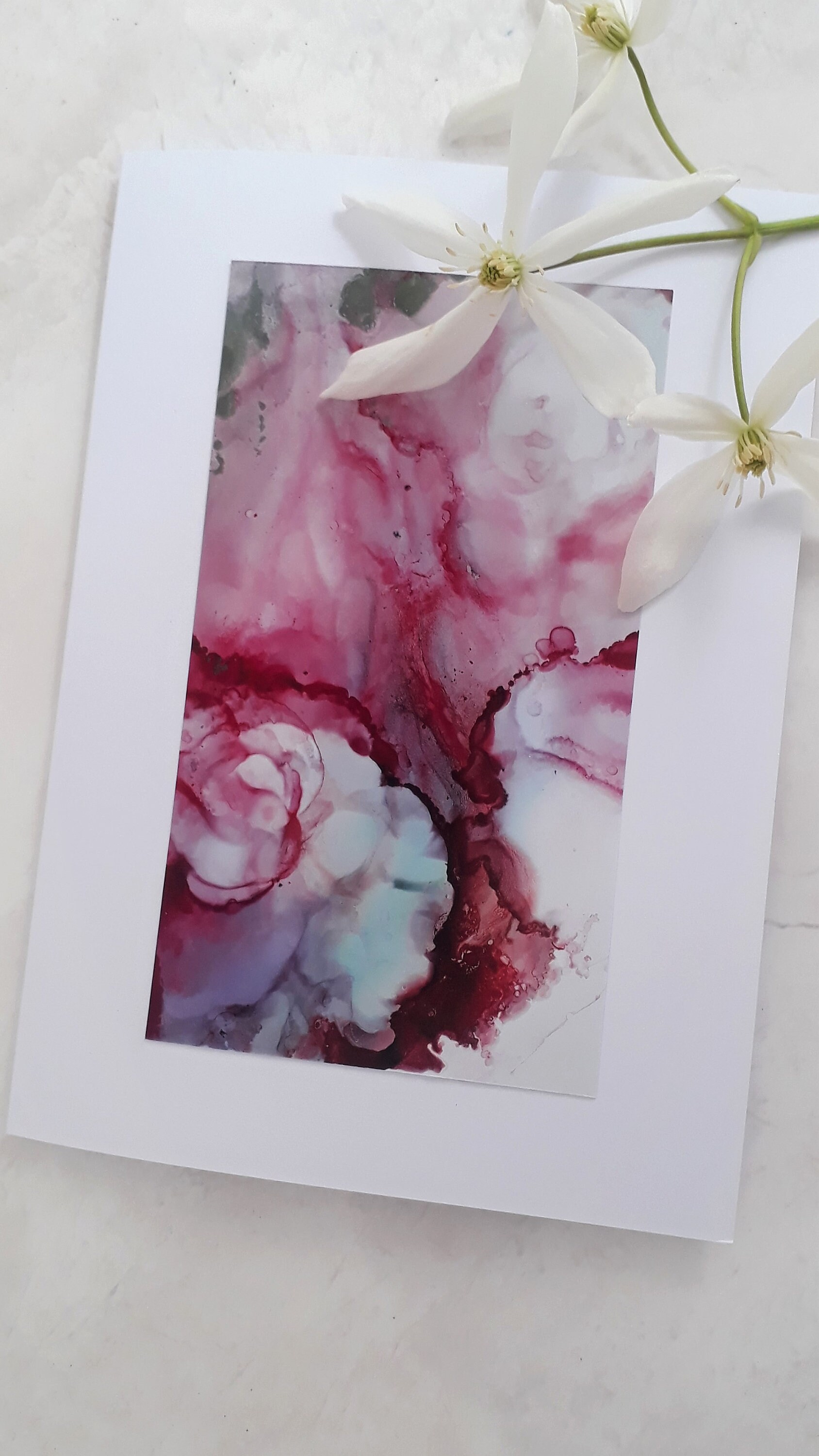 Alcohol Ink Card, Abstract Art Card, Greetings Card Pack, Greetings ...