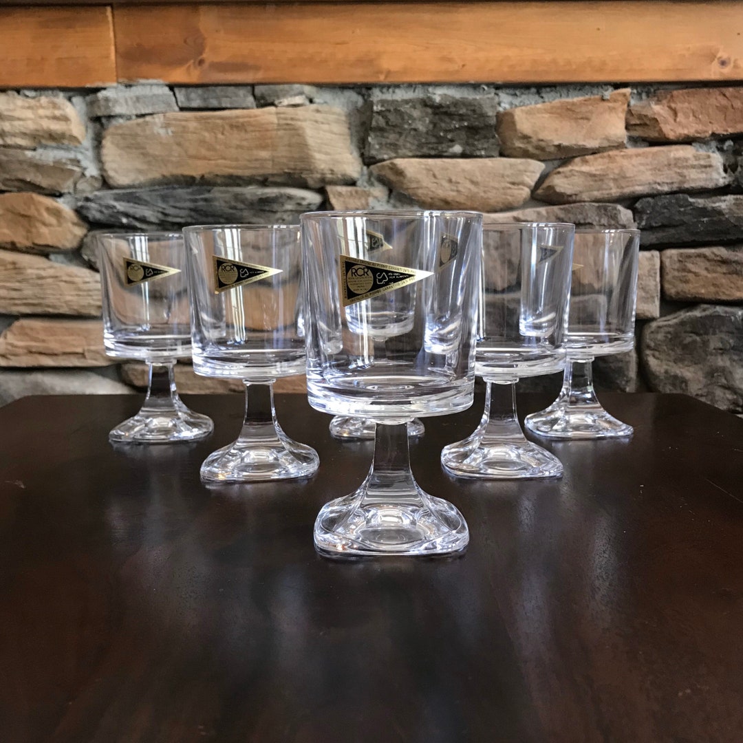 Vintage Italian Royal Crystal Rock Goblets W Original Box | Blown Glass ...