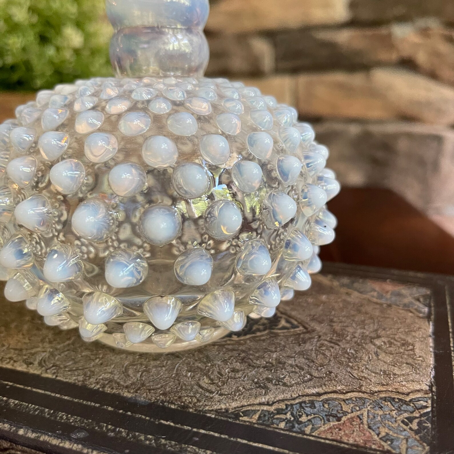 Fenton French Opalascent Hobnail Cologne Bottle Moonstone - Etsy