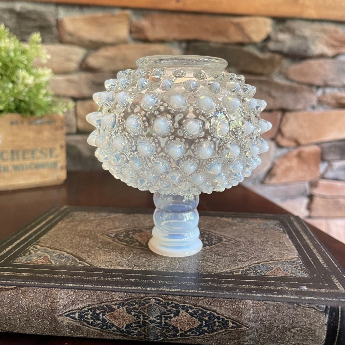 Fenton French Opalascent Hobnail Cologne Bottle Moonstone - Etsy