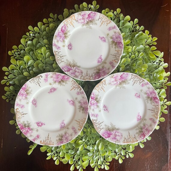 Antique Jaeger and Co Louise Plates Bavaria Purple & Gold - Etsy