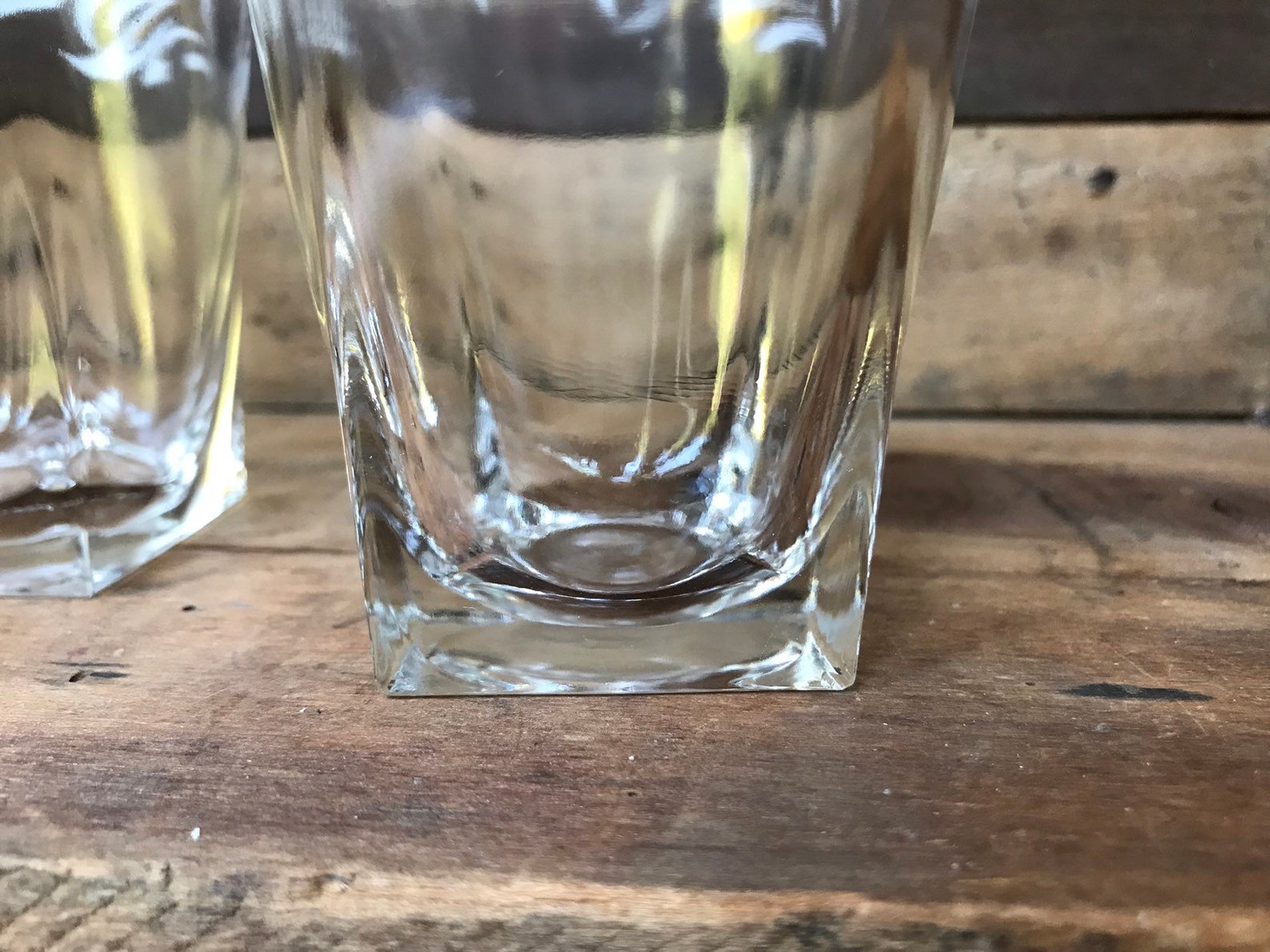 MCM Gold and White Feather Plume Tumblers | Square Base | Cocktail ...
