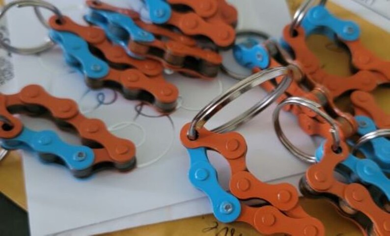 Keychain Upcycled Bike Chain - Etsy