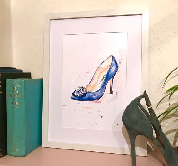 Blue Manolo Blahnik Shoes