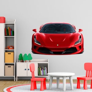 Ferrari Wall Decal Car Wall Decal Supercar Decal Playroom Wall Decor ...
