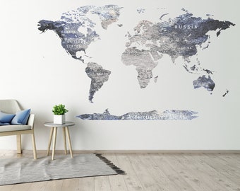 Detailed world map | Etsy