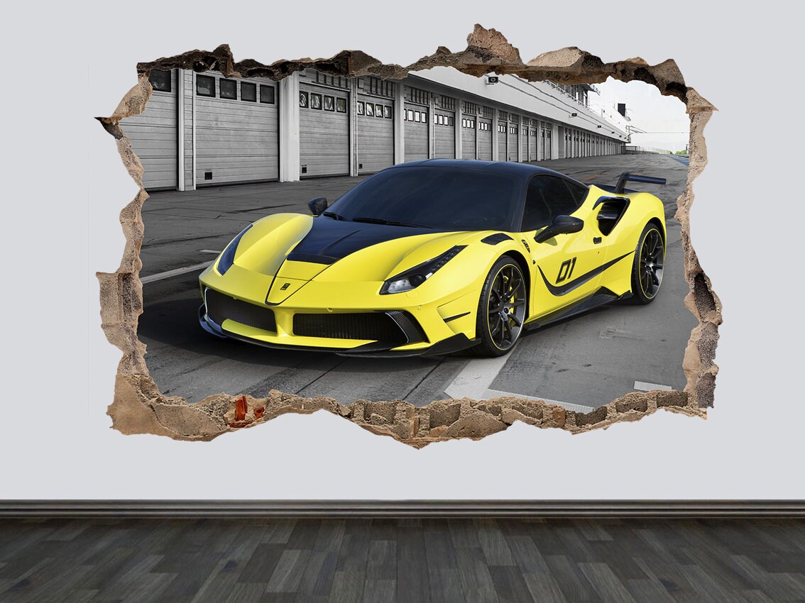 Ferrari decal Ferrari sticker Ferrari decor Ferrari wall decal | Etsy