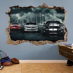American Muscle Cars Vinyl Sticker Cars Decal Garage Decal Garage ...