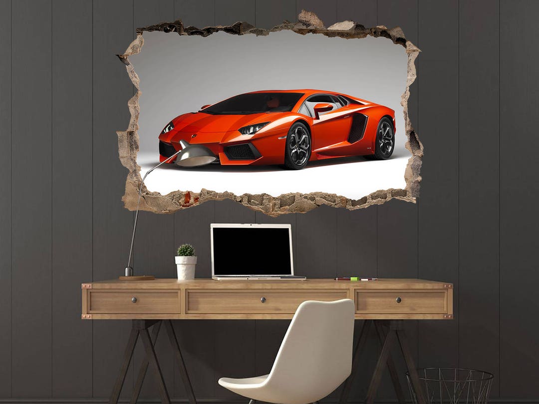 Lamborghini Wall Sticker Car Wall Decal Lambo Wall Decor Boy Room Wall ...