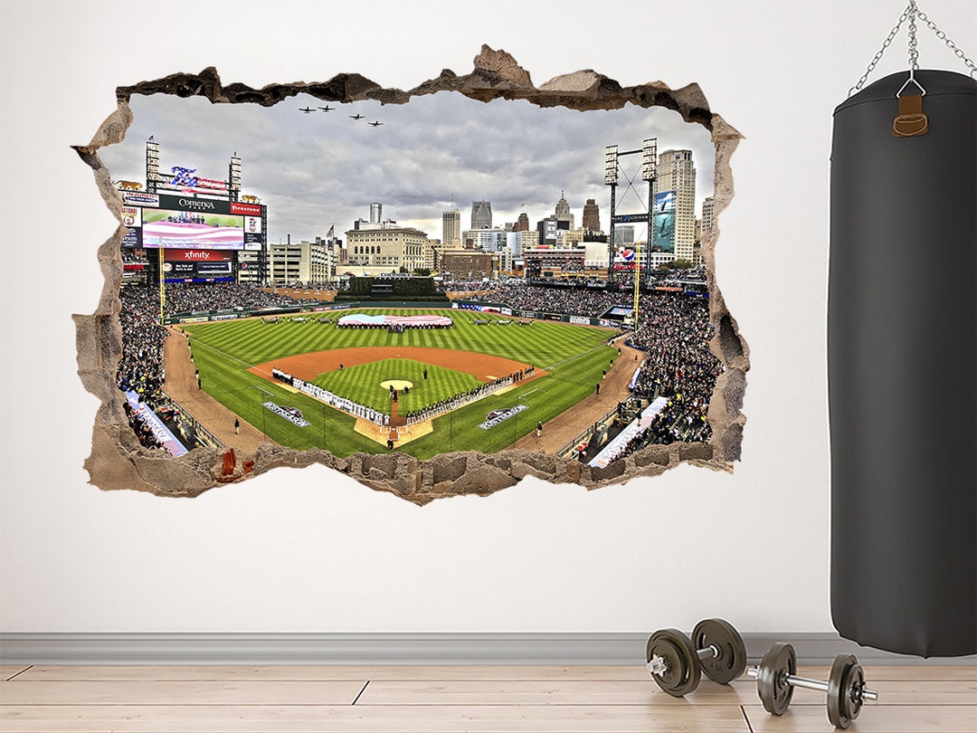 Comerica Park Stadium Wall Sticker Baseball Stadium Comerica Park Decal ...