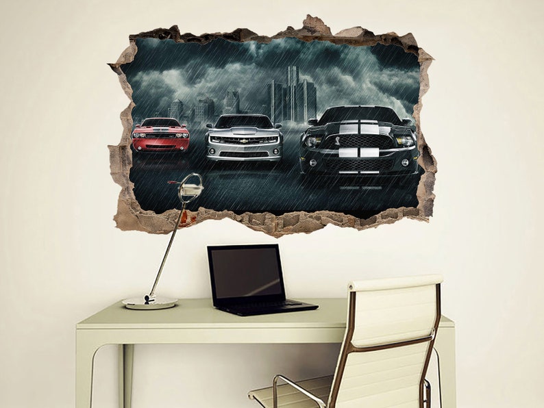 American Muscle Cars Vinyl Sticker Cars Decal Garage Decal - Etsy