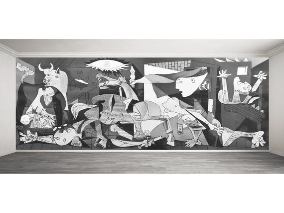 Guernica Print Picasso Wallpaper Panoramic Wallpaper Bedroom | Etsy