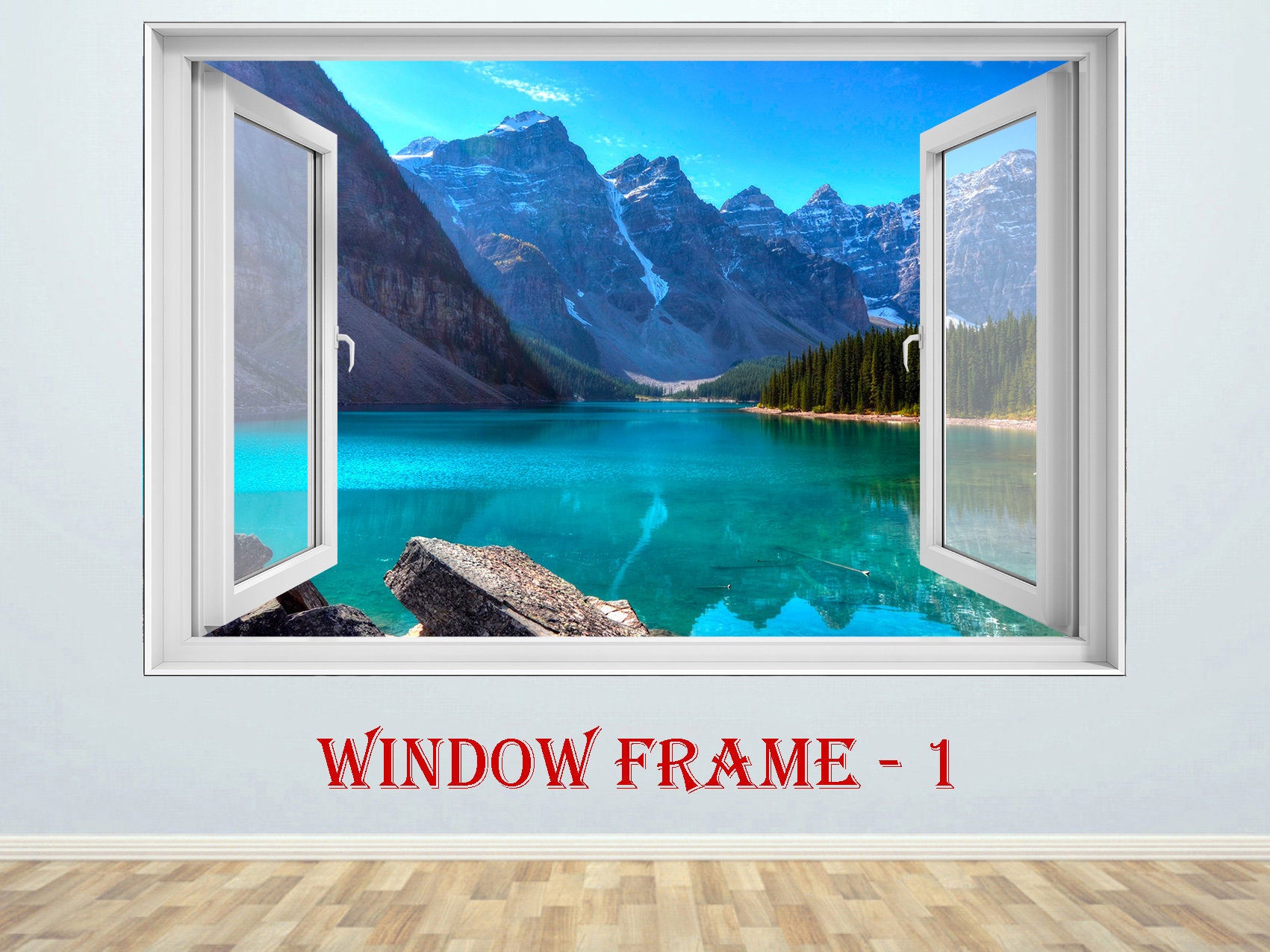 3D Window Mountains Wall Decor Vinyl Sticker Nature 3D Window - Etsy