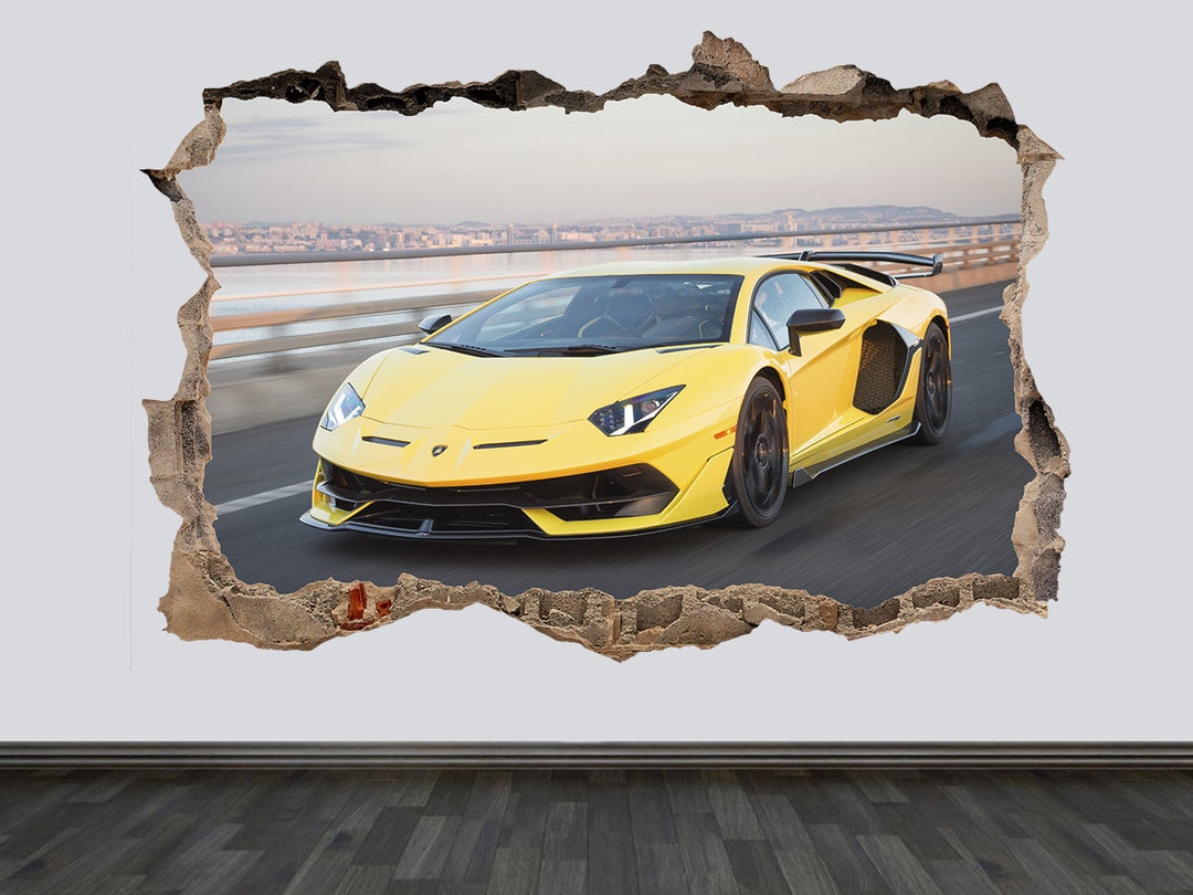 Lamborghini Wall Sticker Car Wall Decor Aventador Wall Art Lambo Wall ...