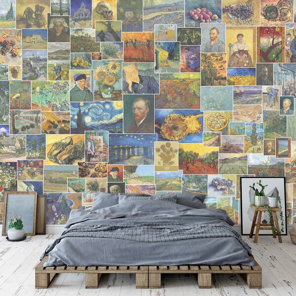 Vinyl Van Gogh Wallpaper - Etsy