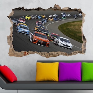 Nascar Racing Cars Wall Sticker Car Wall Decal Nascar Prints Nascar ...