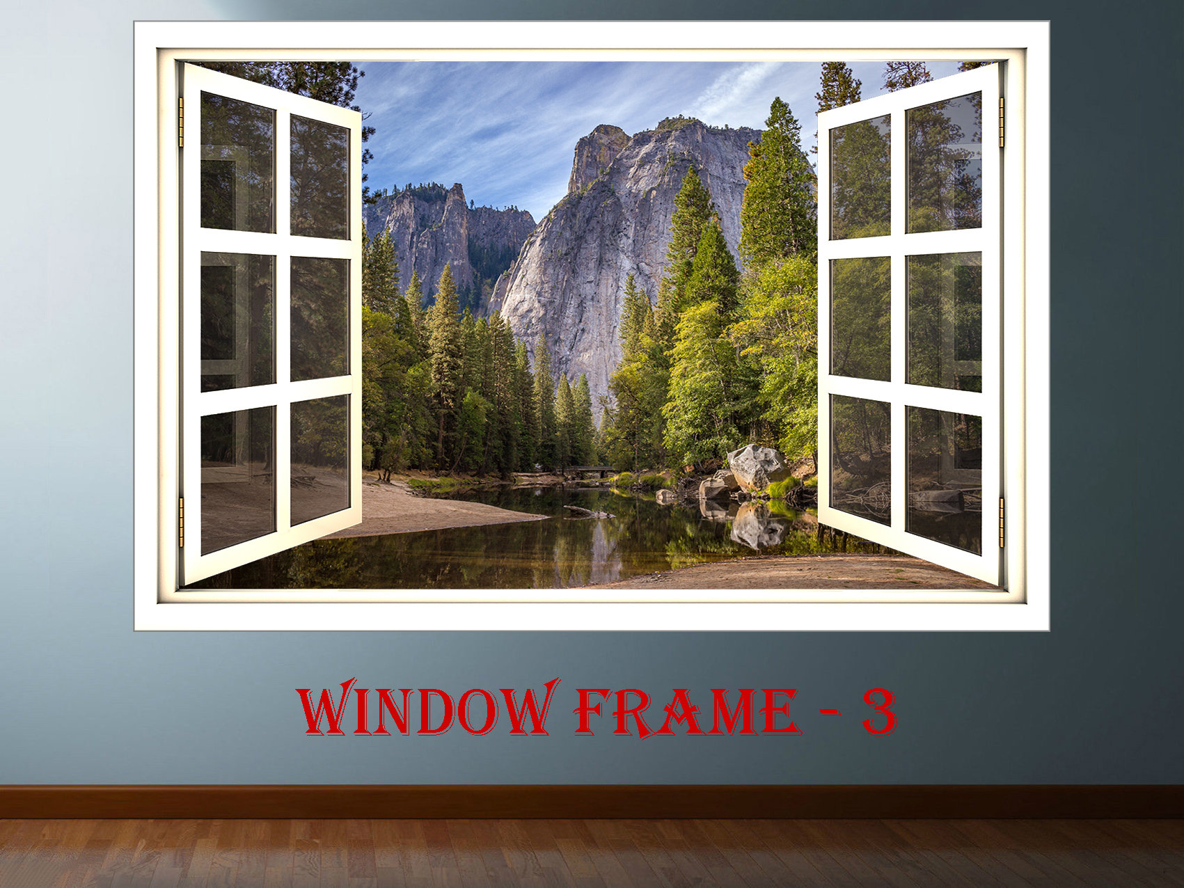 3D Window Mountains Wall Sticker Nature Window View Wall Decal - Etsy