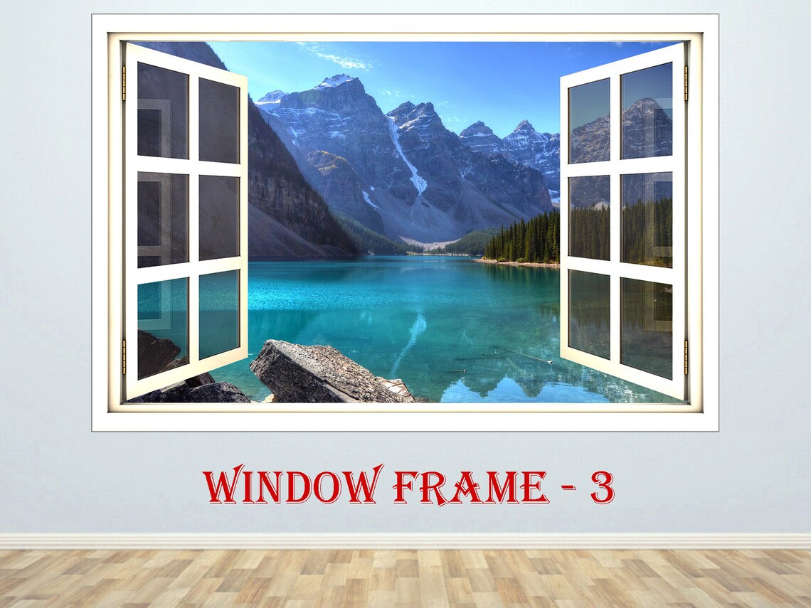 3D Window Mountains Wall Decor Vinyl Sticker Nature 3D Window - Etsy