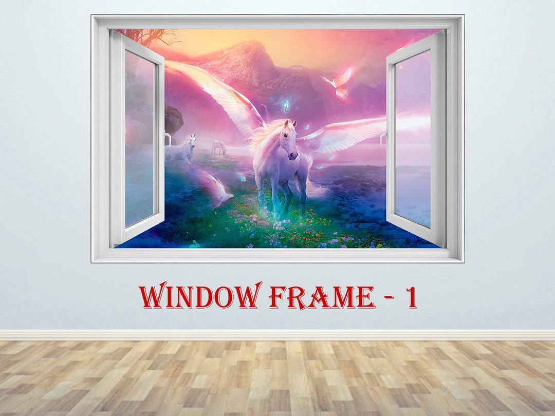 Fantasy Pegasus Wall Sticker Pegasus Wall Decal Window Effect Wall ...