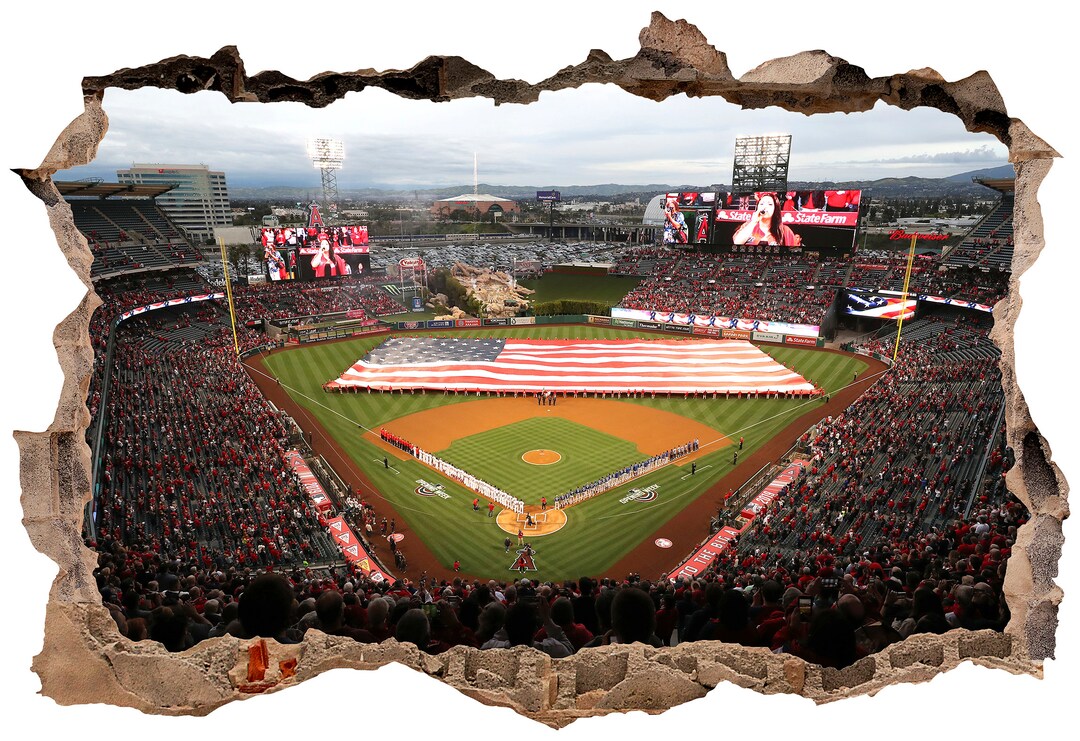 Los Angeles Angels Stadium Wall Sticker Print Baseball Stadium - Etsy