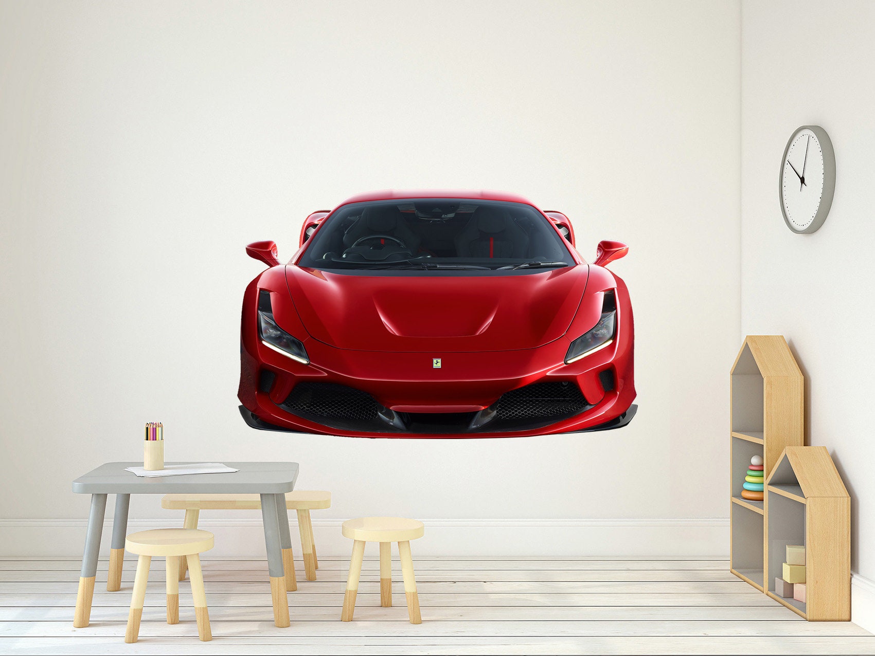 Ferrari Wall Decal Car Wall Decal Supercar Decal Playroom Wall | Etsy