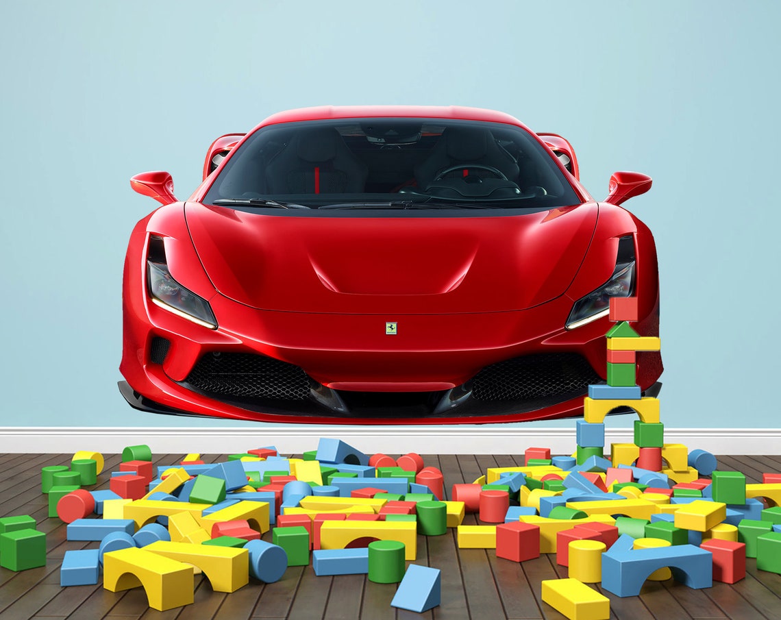 Ferrari Wall Decal Car Wall Decal Supercar Decal Playroom Wall | Etsy