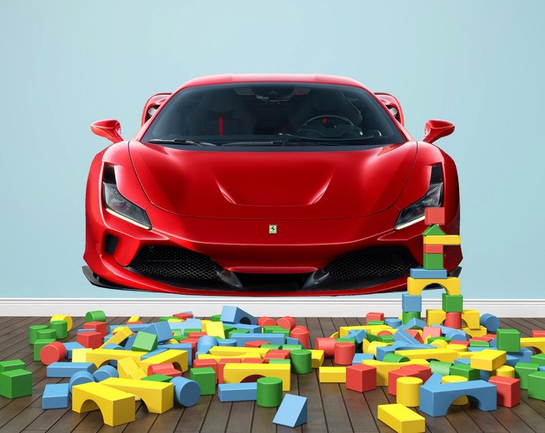 Ferrari Wall Decal Car Wall Decal Supercar Decal Playroom Wall | Etsy