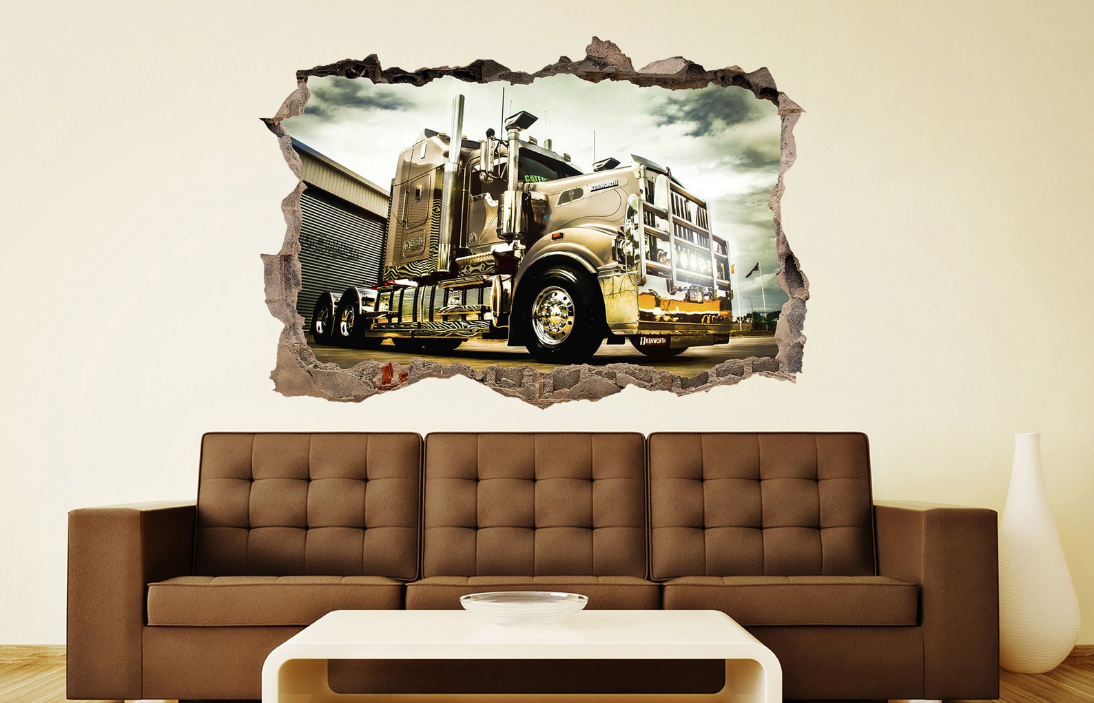 Semi Truck Wall Decal Truck Wall Sticker Boy Room Wall Decor - Etsy