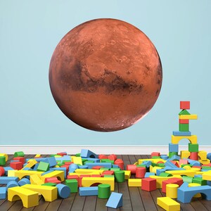 Mars Wall Sticker Red Planet Print Mars Decal Astronomy Sticker Boys ...