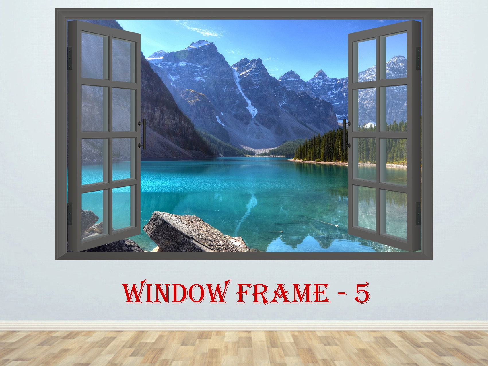 3D Window Mountains Wall Decor Vinyl Poster Nature 3D Window | Etsy