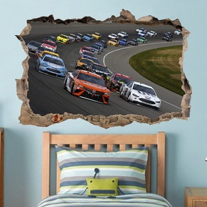 Nascar Racing Cars Wall Sticker Car Wall Decal Nascar Prints Nascar ...
