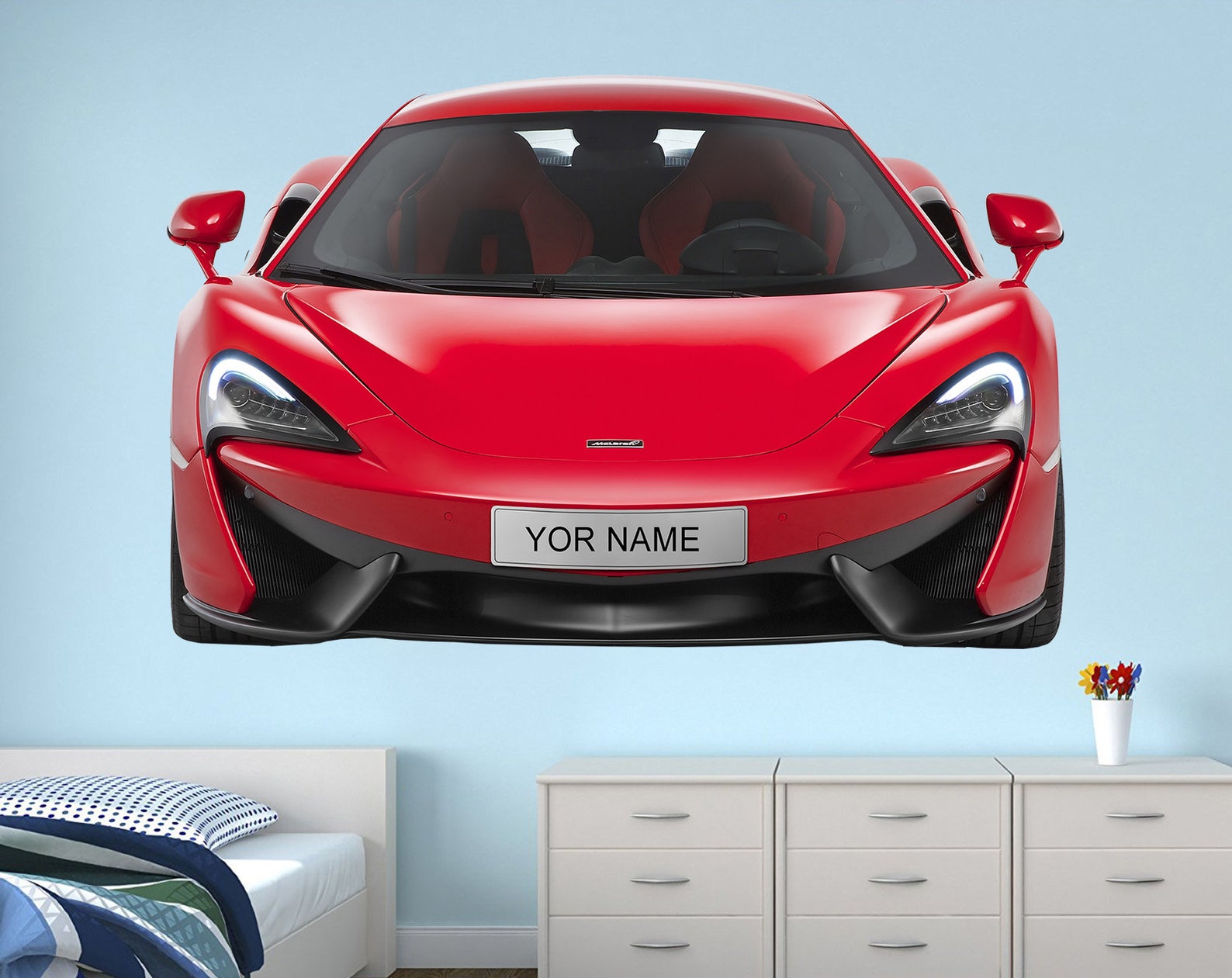 Mclaren Wall Sticker Car Wall Decal Supercar Sticker Playroom - Etsy